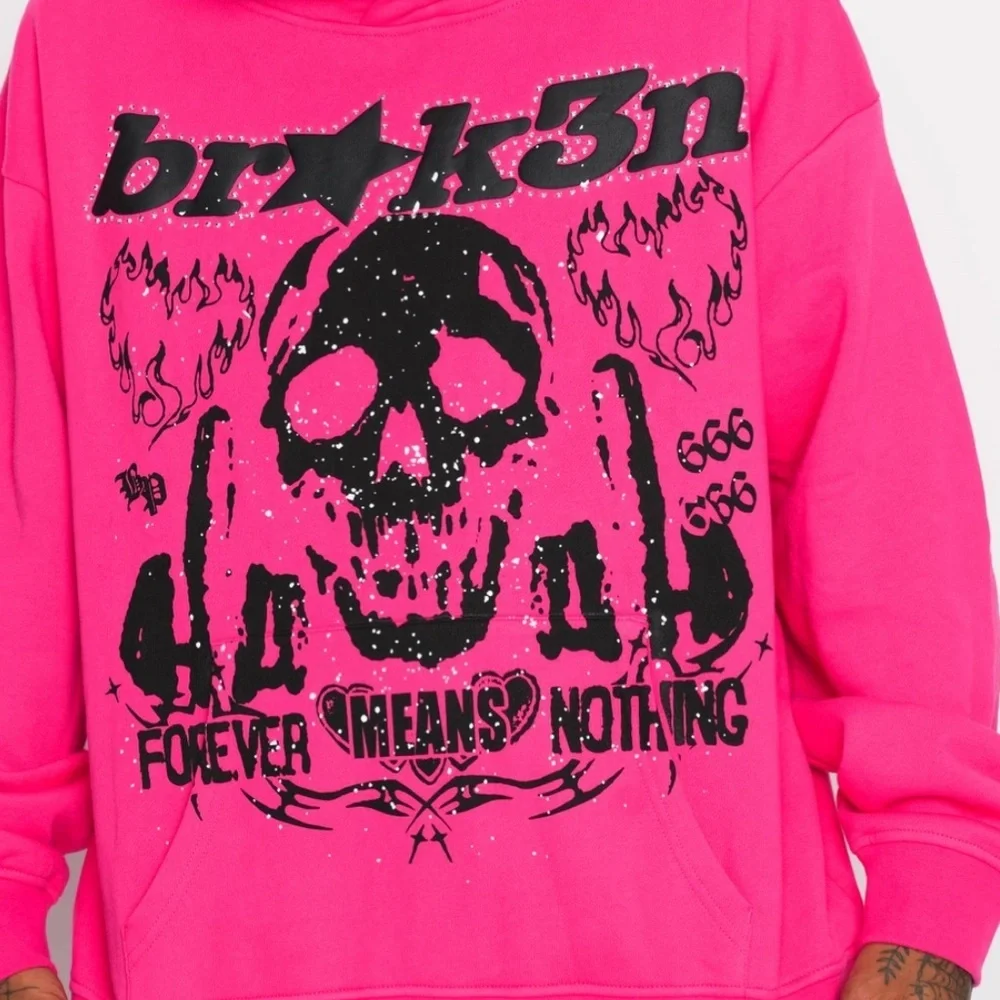Broken Promises | Tops | Broken Promises Faceless Pink Rhinestone Skull ...